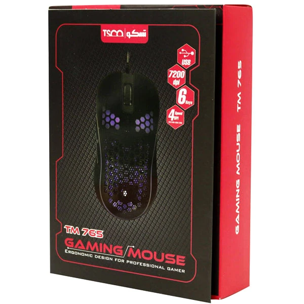ماوس گیمینگ TSCO TM 765GA – دقیق، خوش‌دست، حرفه‌ای و اقتصادی